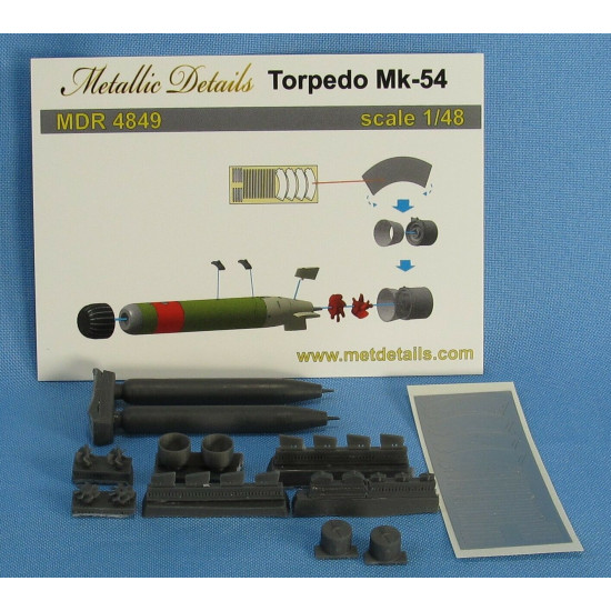 Metallic Details MDR4849 - 1/48 - Torpedo Mk-54 Model Kit Aircraft Upgrade Accessories, Air ...
